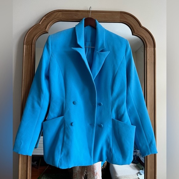 House of CB | Jackets & Coats | House Of Cb Lara Robins Blue Double ...